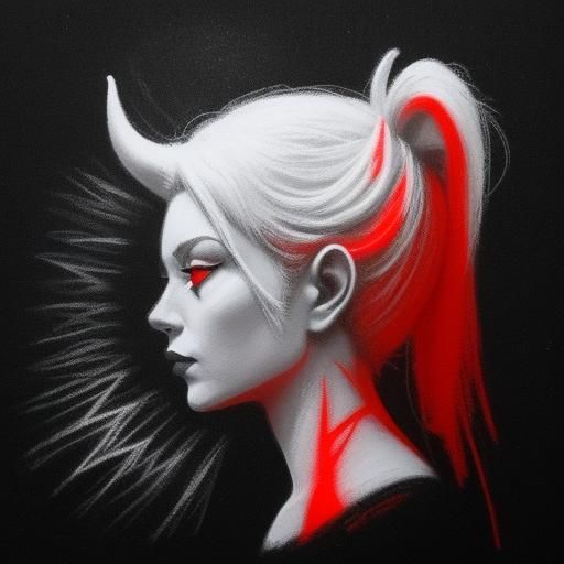 Demonic Profile - AI Generated Artwork - NightCafe Creator