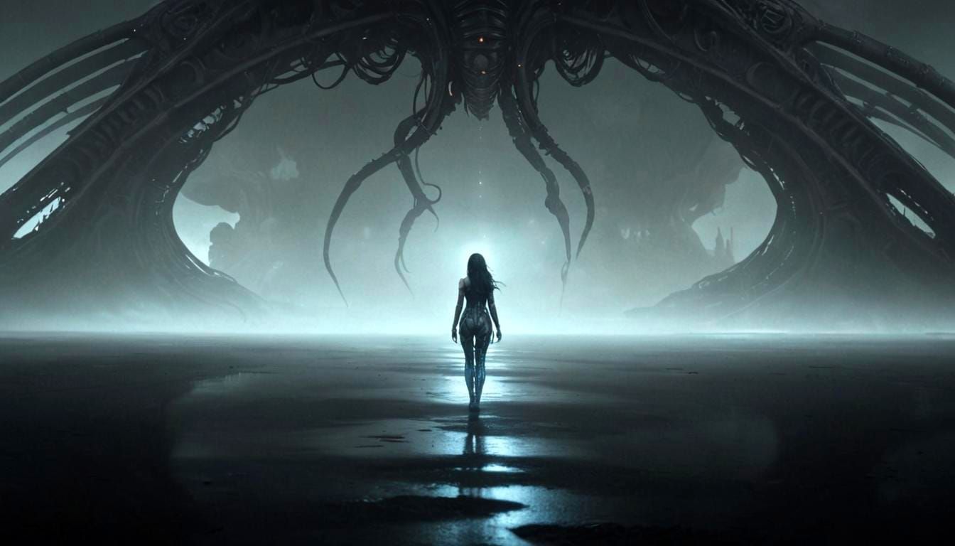 Spacegate #19Sf. Closeup cinematic style.