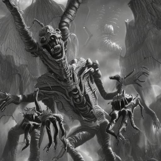 giants, interdimensional insectoids, evil, demonic, astral entity ...