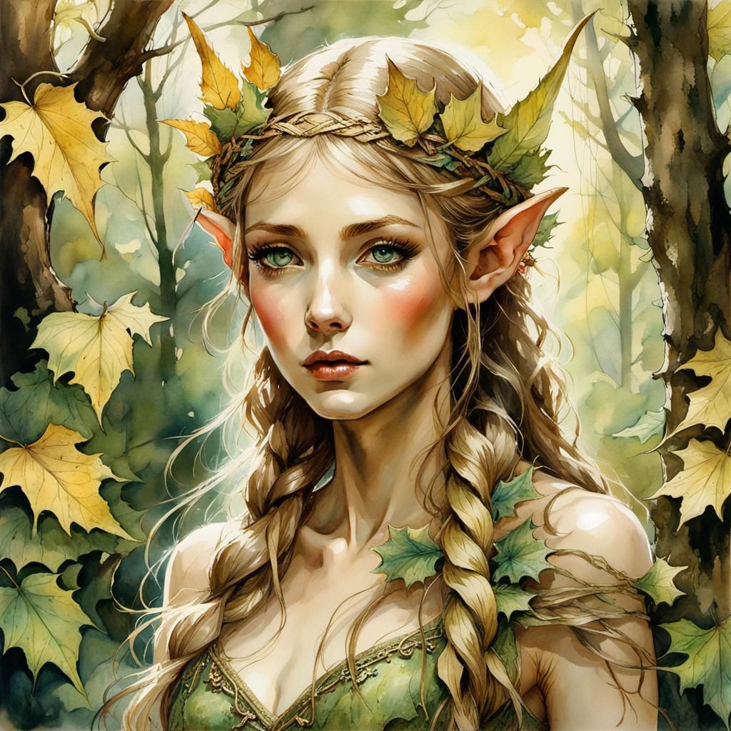 Sad elf girl - AI Generated Artwork - NightCafe Creator