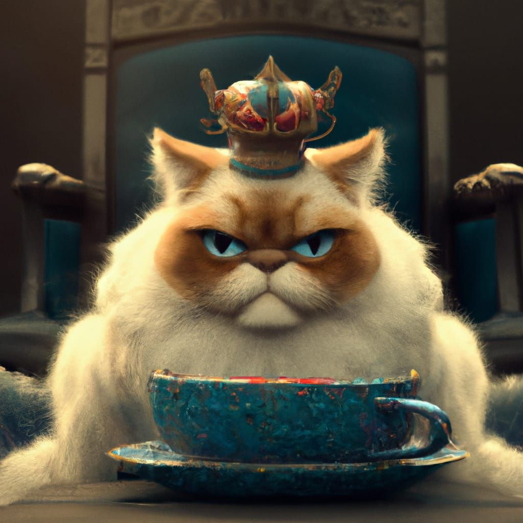 Mad Kitty Queen - AI Generated Artwork - NightCafe Creator