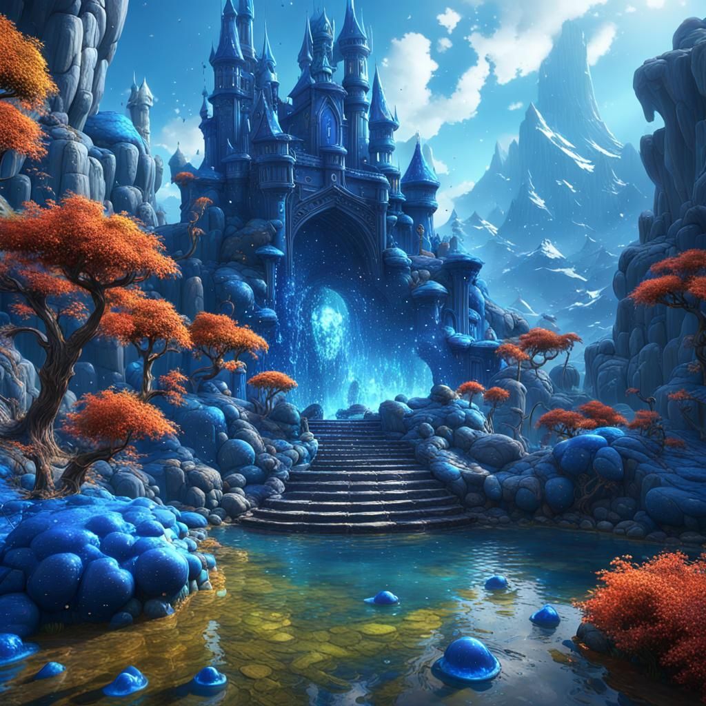 the blue way - AI Generated Artwork - NightCafe Creator