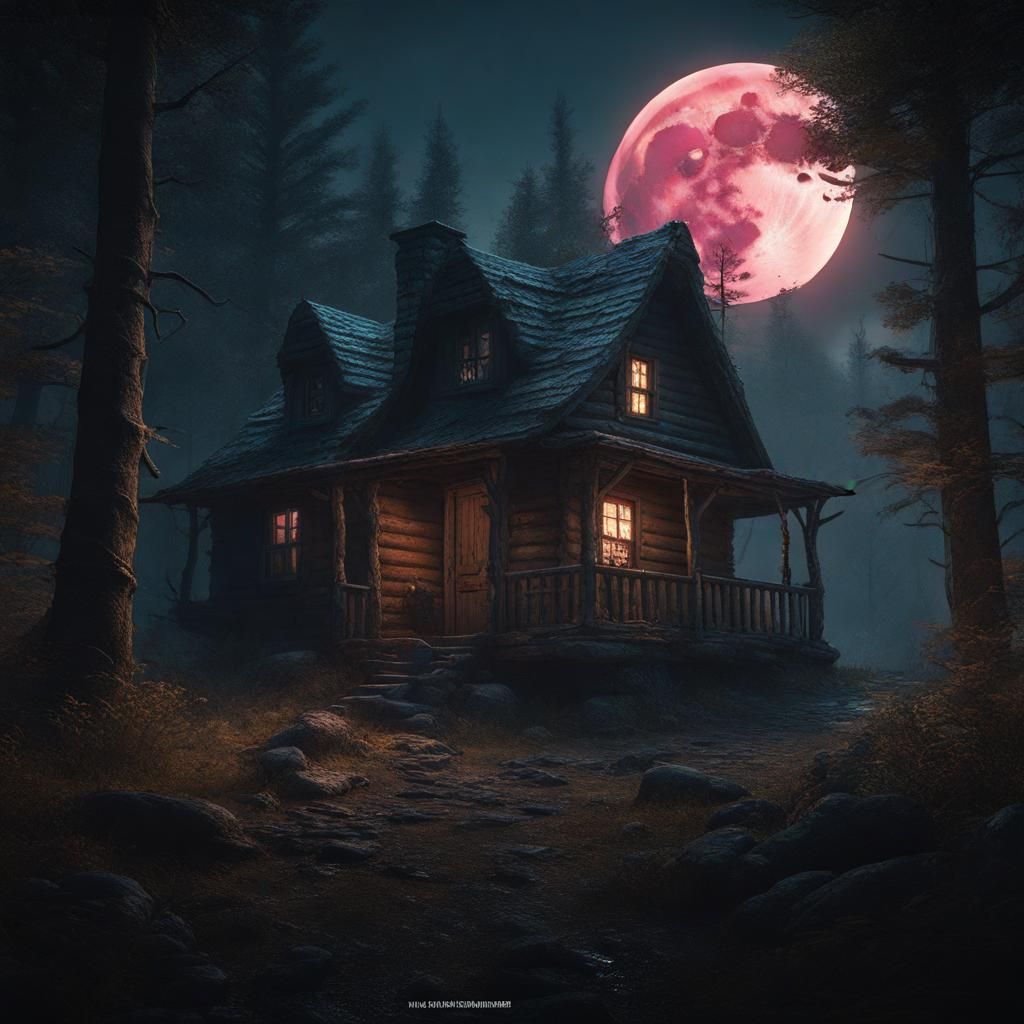 Spooky cabin - AI Generated Artwork - NightCafe Creator