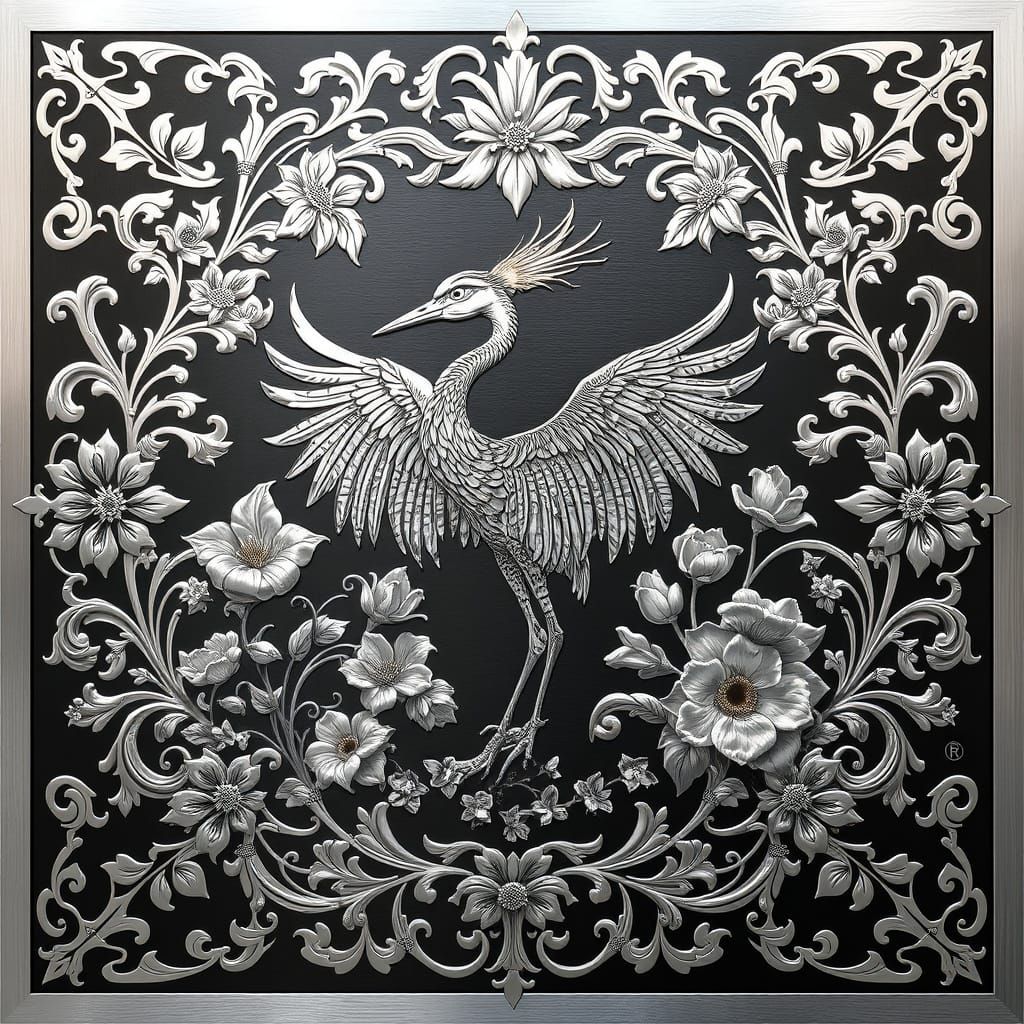 laser-cut and engraved steelwork. A luxurious 2D laser-cut and engraved ...