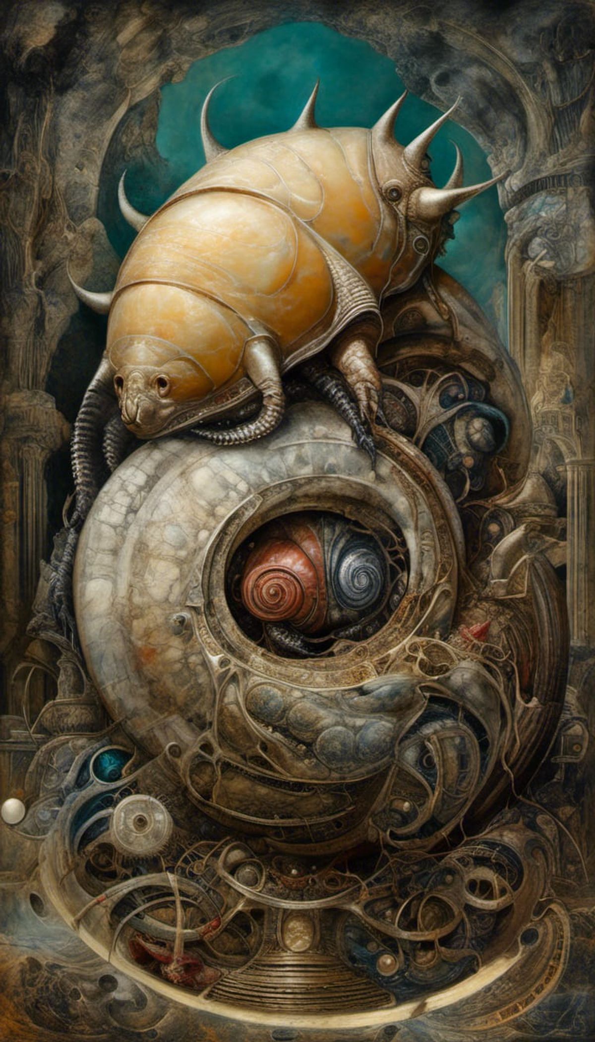 CRYPTID ALBINO RHINOCEROS HERMIT CRAB SHELL GAME #3 - AI Generated ...