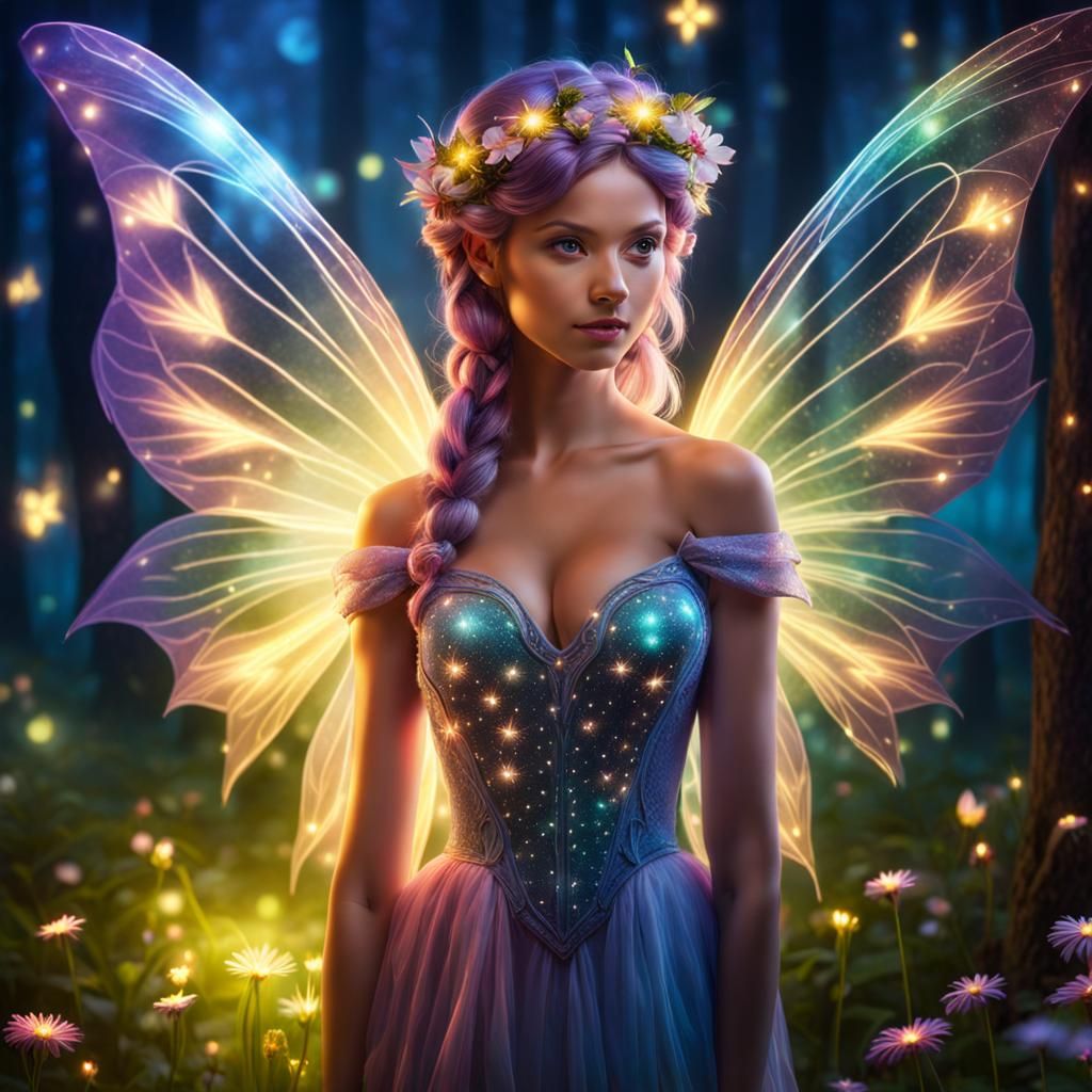 Beautiful pixie in the night - AI Generated Artwork - NightCafe Creator