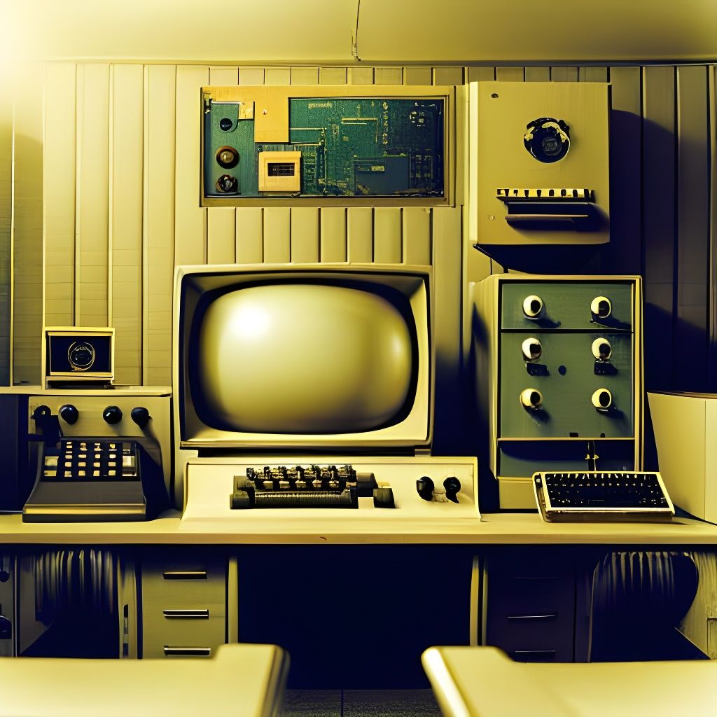 Cold War computer room - AI Generated Artwork - NightCafe Creator