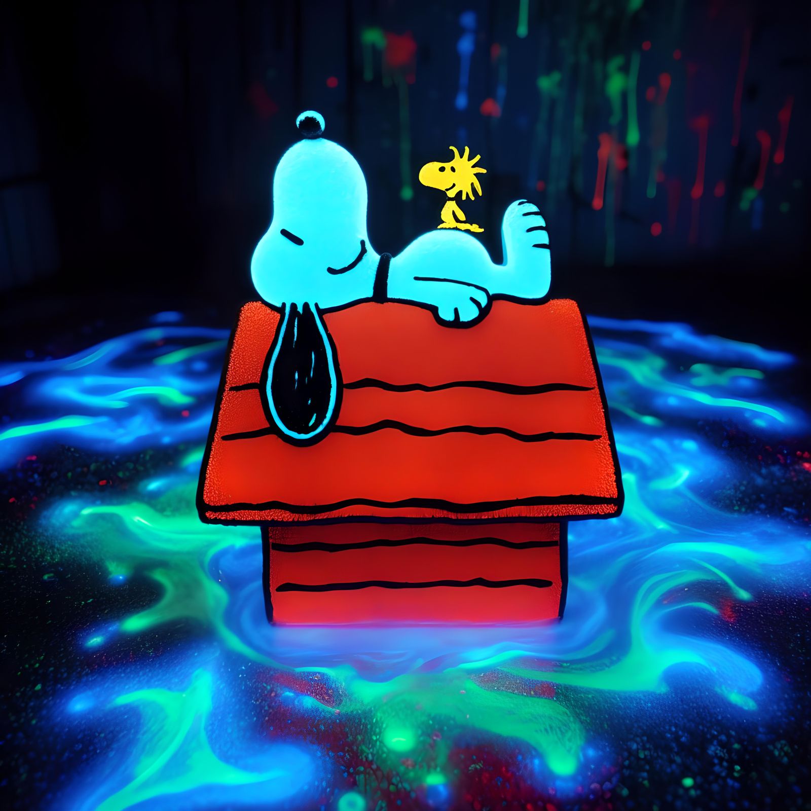 Snoopy and Woodstock - AI Generated Artwork - NightCafe Creator