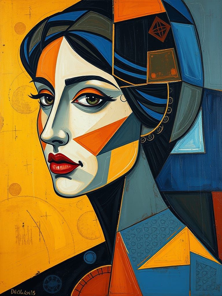 Corroded Pablo Picasso contrasting colors warm colors expressionism ...