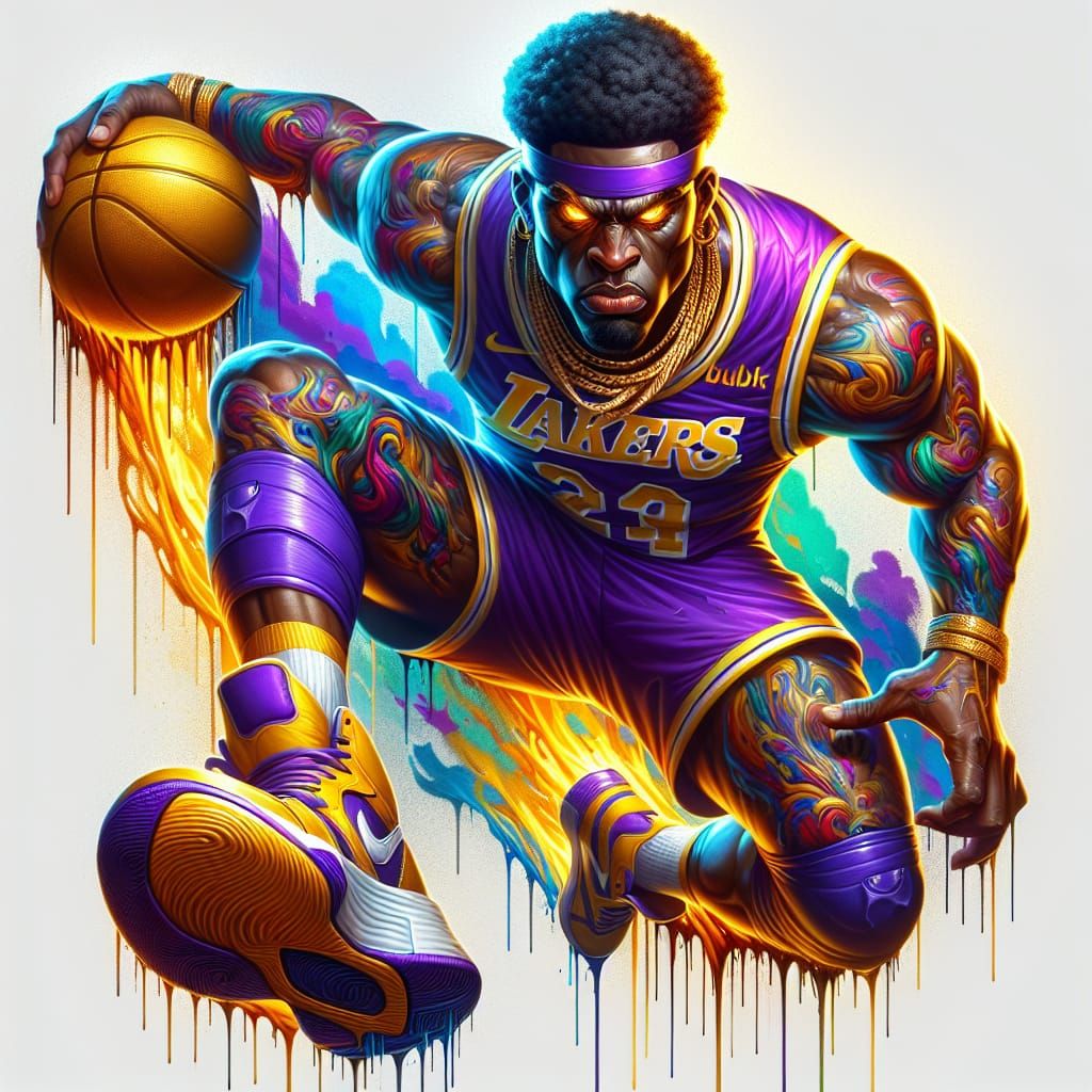LEBRON "FLAMES"!!! - AI Generated Artwork - NightCafe Creator