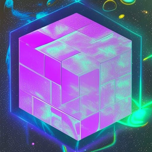 kevin the cube purple color - AI Generated Artwork - NightCafe Creator