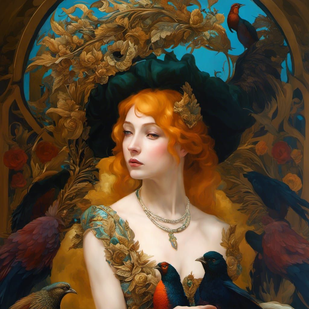 BAROQUE LADY PORTRAIT - AI Generated Artwork - NightCafe Creator