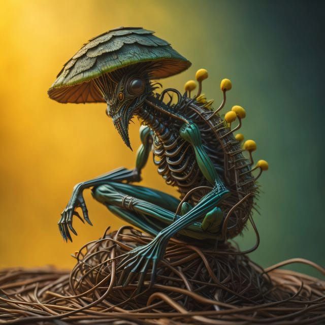 Close Up of Ugly Mutated Psilocybe Cubensis Abomination sitting on a ...