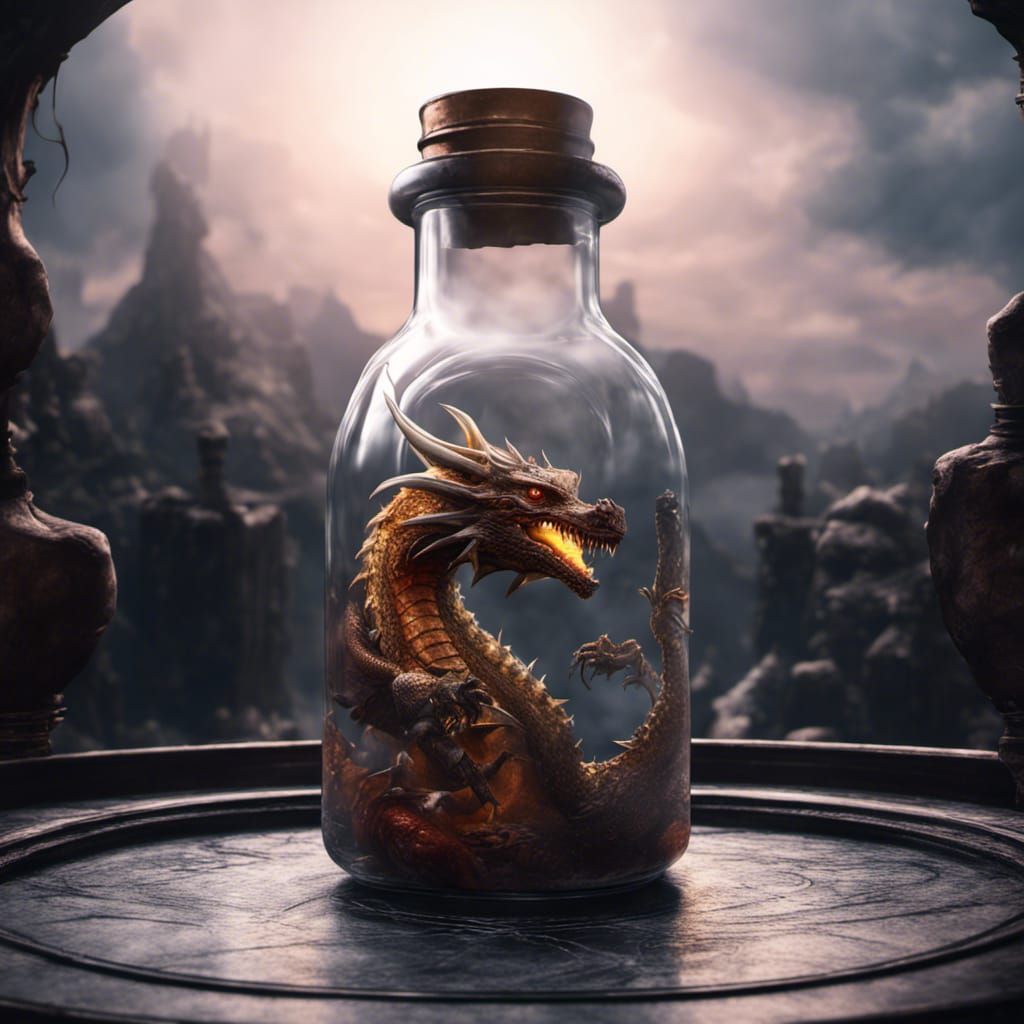 Bottled Serpent - AI Generated Artwork - NightCafe Creator