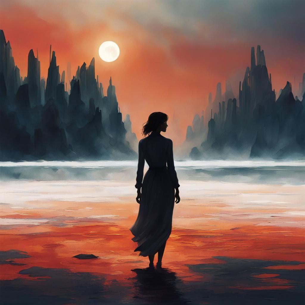 woman fading into the background by Andreas Lie" - AI Generated Artwork ...