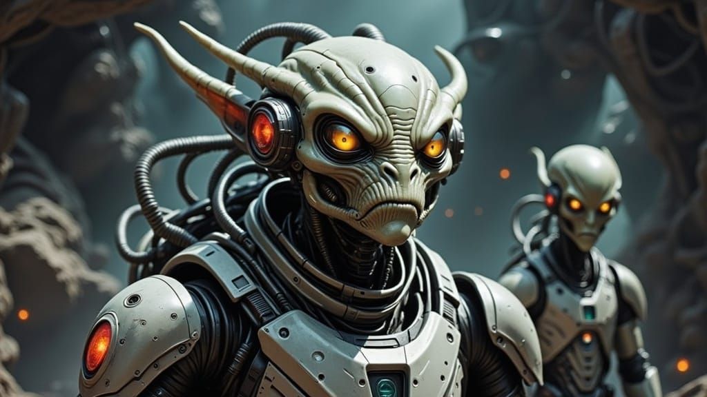 Cosmic Life Forms Emerge from the Galaxy's Depths - AI Art