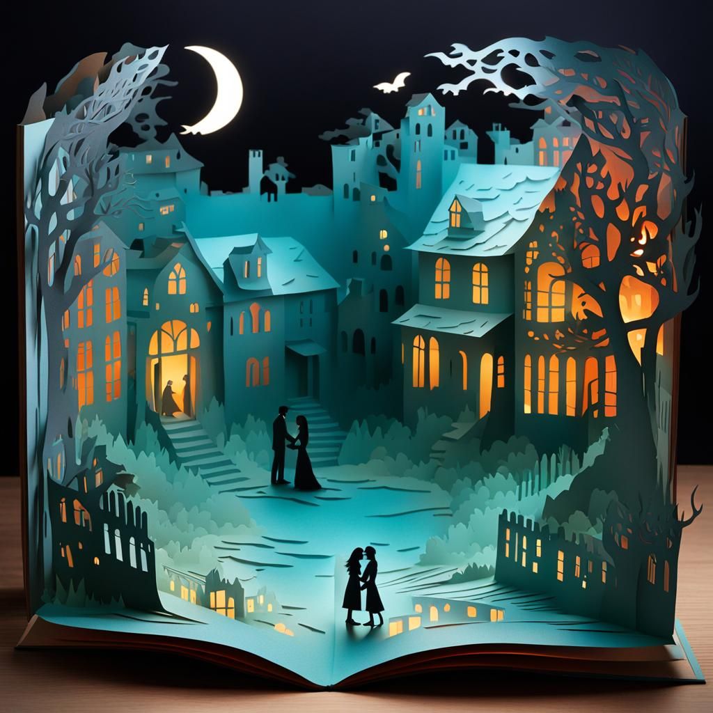 paper cut card - AI Generated Artwork - NightCafe Creator