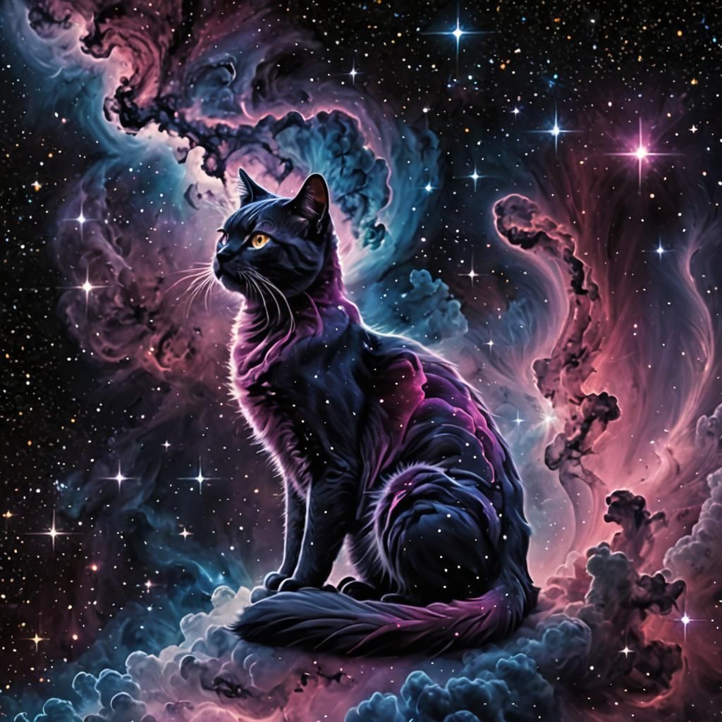 Nebula cat mk I - AI Generated Artwork - NightCafe Creator