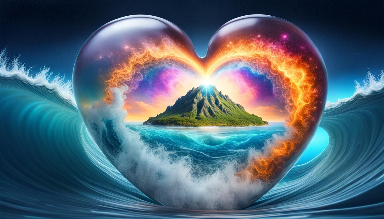 Cosmic Heart of Lemuria - AI Generated Artwork - NightCafe Creator