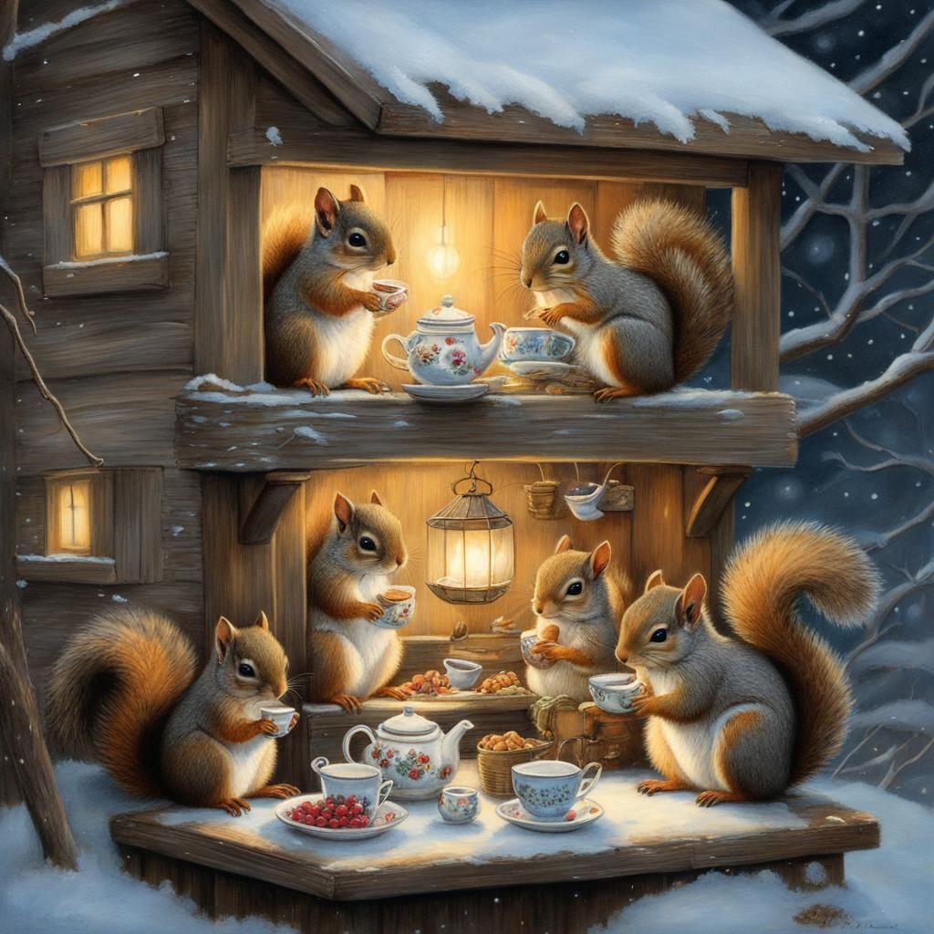squirrels - AI Generated Artwork - NightCafe Creator