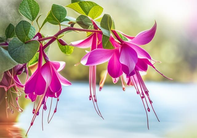 Fuchsias - AI Generated Artwork - NightCafe Creator
