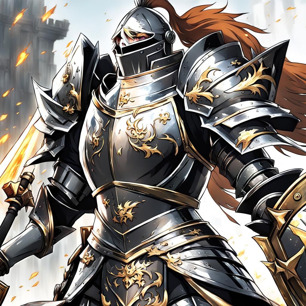 Female knight anime style - AI Generated Artwork - NightCafe Creator