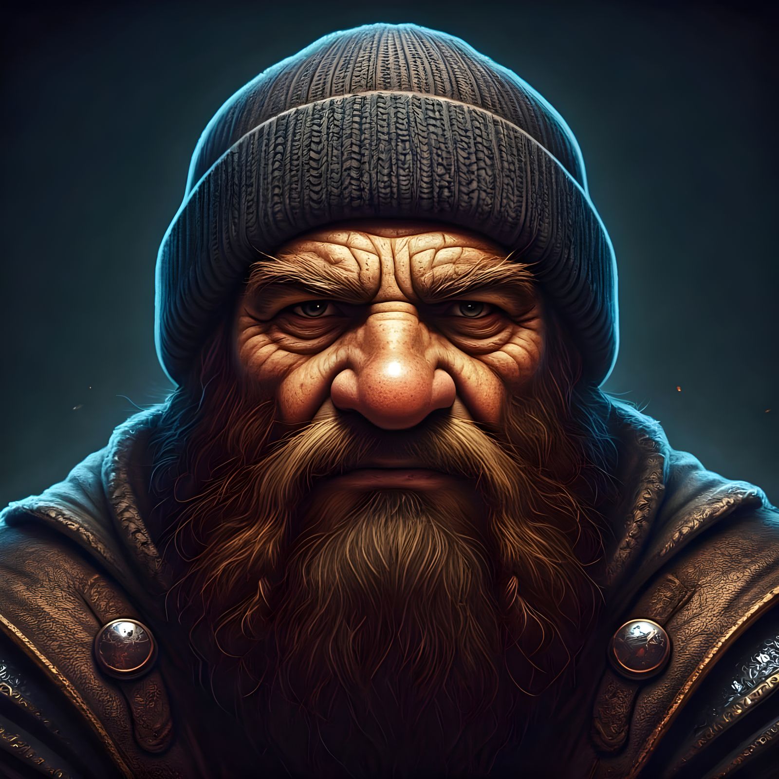 Dwarf Sorcerer - Stern Dwarf Sorcerer in Earthy Tones