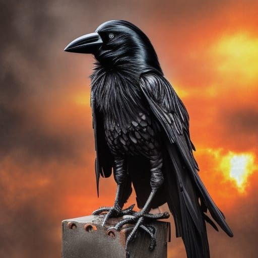 Crow - AI Generated Artwork - NightCafe Creator