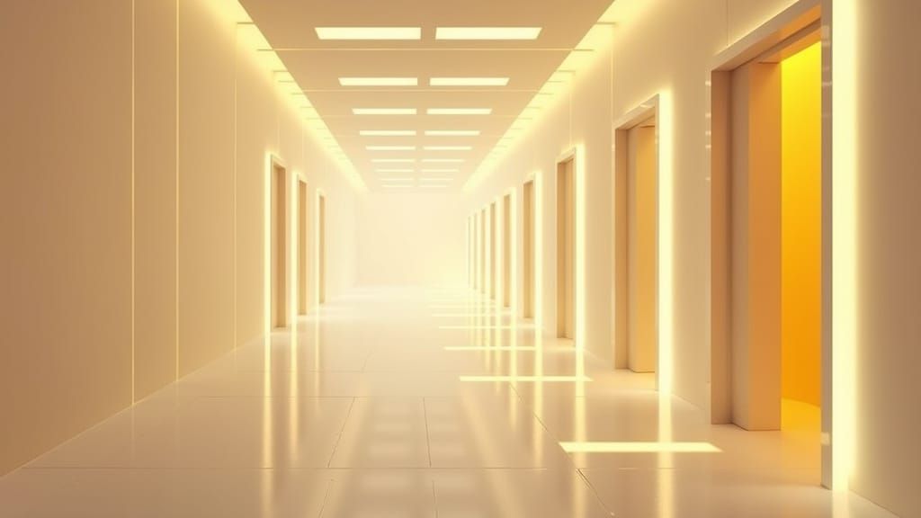 Futuristic Recording Studio Corridor in Neon-Lit M... - AI Art