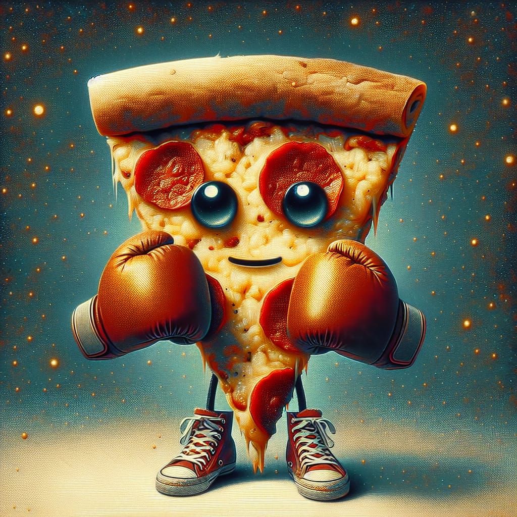 Boxing Pizza - AI Generated Artwork - NightCafe Creator
