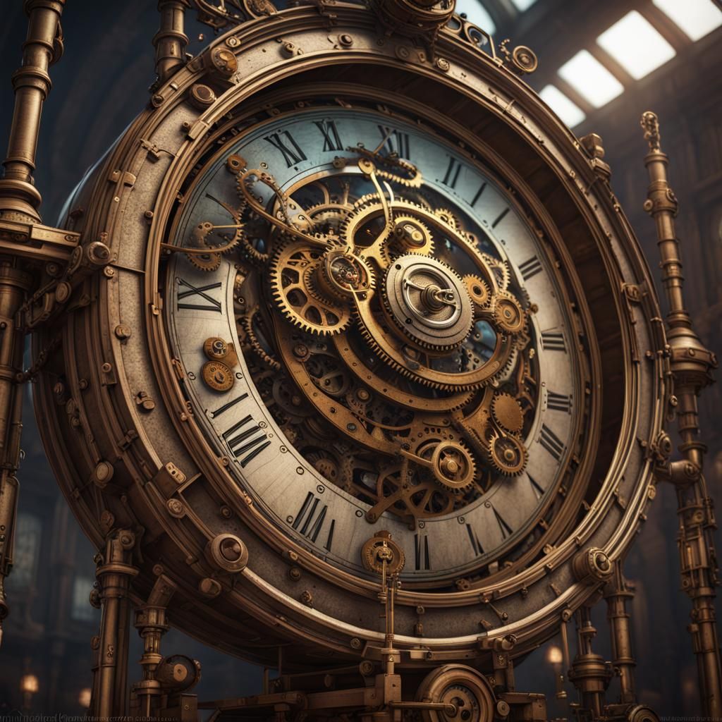 Advanced Grand Clock II - AI Generated Artwork - NightCafe Creator
