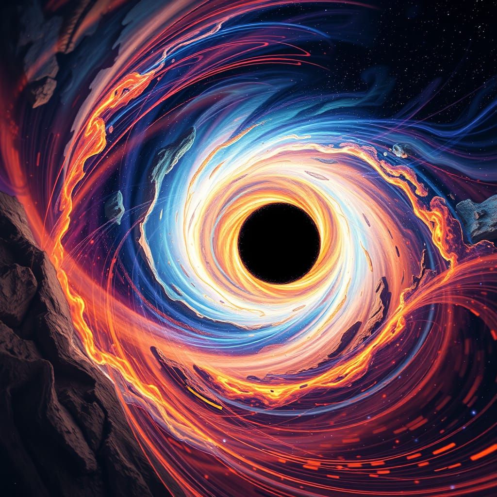 Cosmic Vortex Unveiled: String Theory Meets Black ... - AI Art