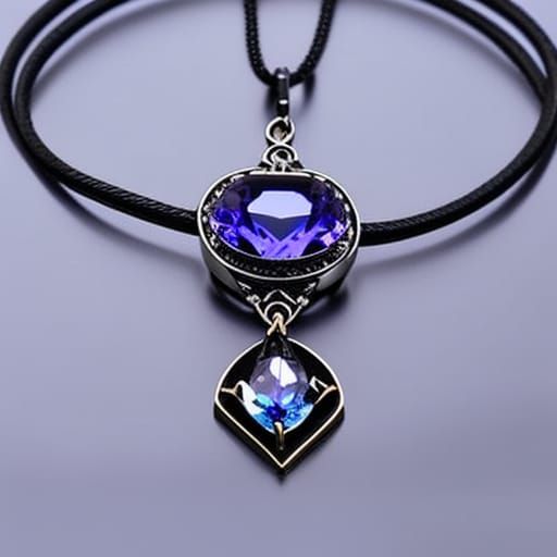 Ethereal Tanzanite crystal gothic necklace with Tanzanite crystal ...