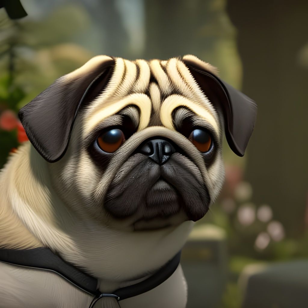 A cute little pug - AI Generated Artwork - NightCafe Creator