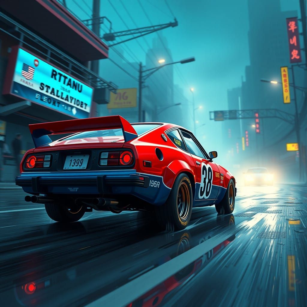 G1 Smokescreen - Retro Rally Car Speeds Down Cyberpunk Alie...