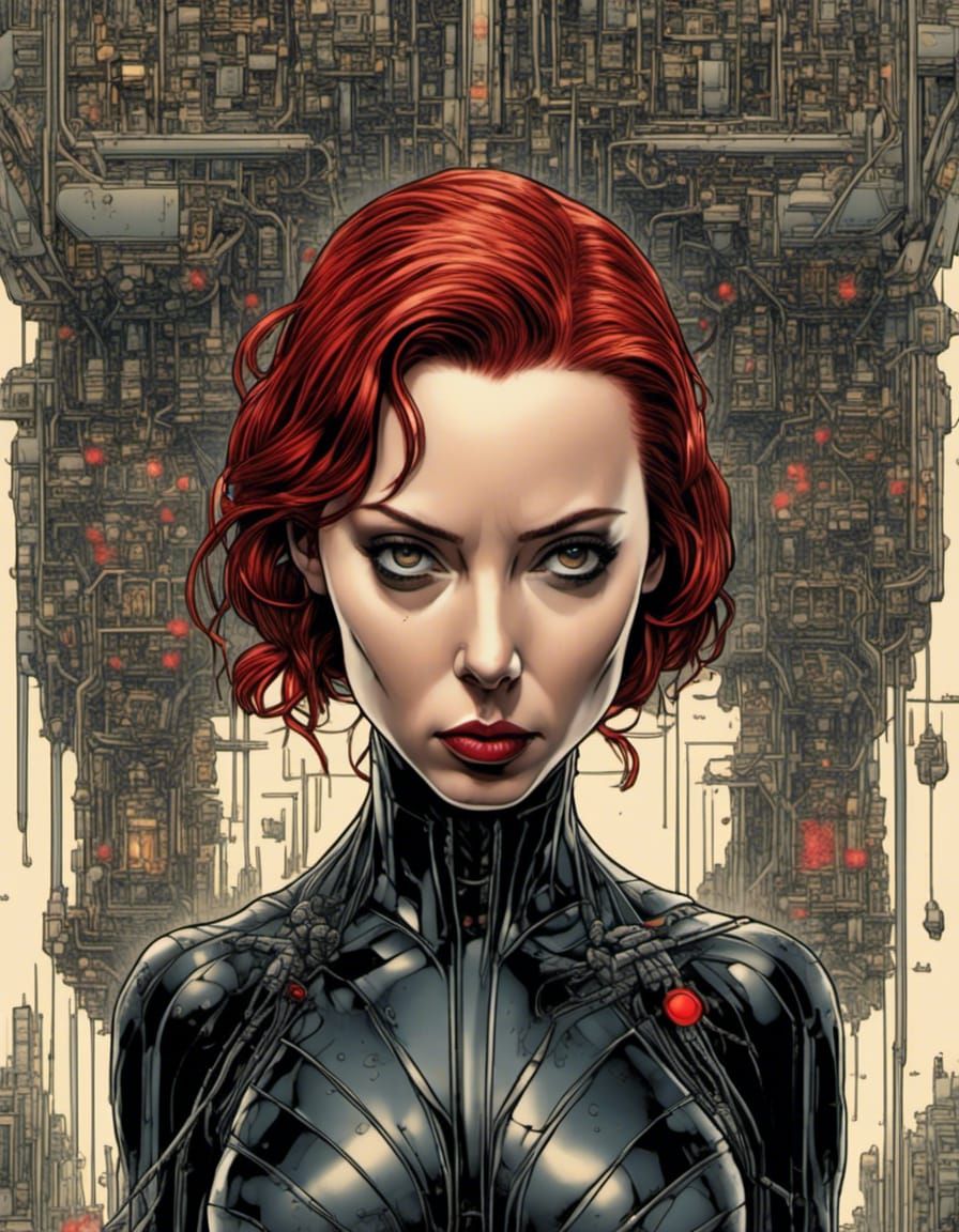 Meticulously detailed MCU black Widow - AI Generated Artwork ...
