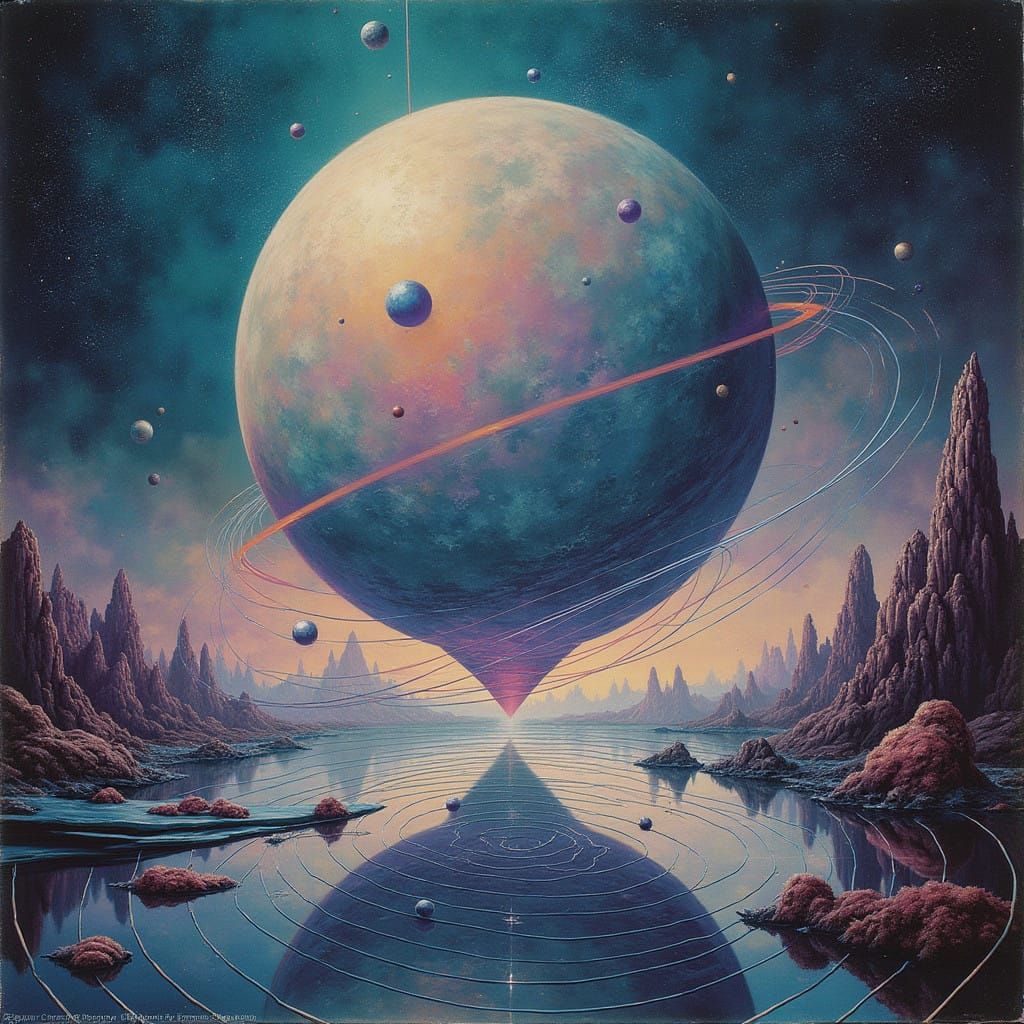 Ethereal 4D Sphere Enters 3D Toroidal Space, Magne... - AI Art