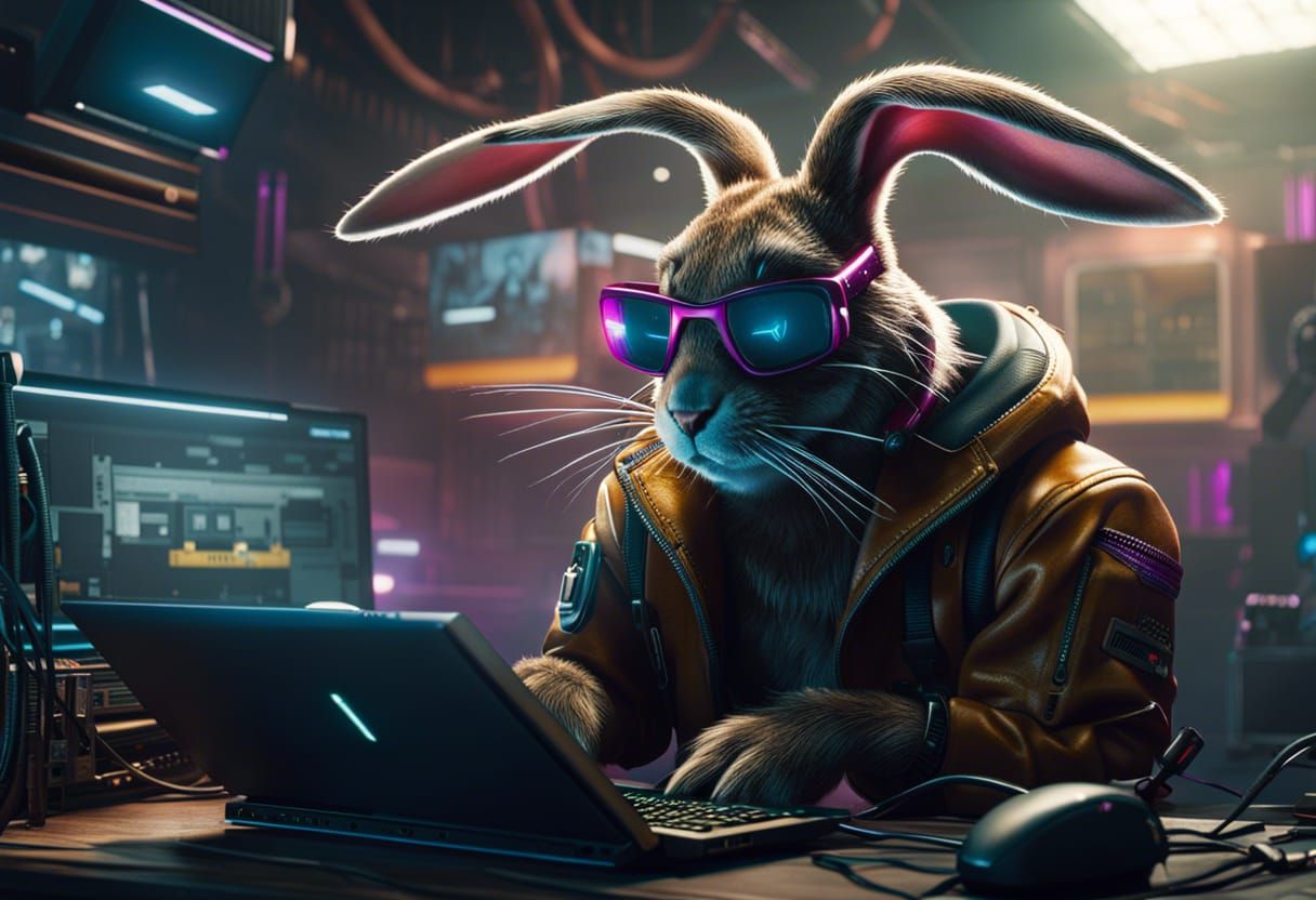 Rabbit Hacker - AI Generated Artwork - NightCafe Creator