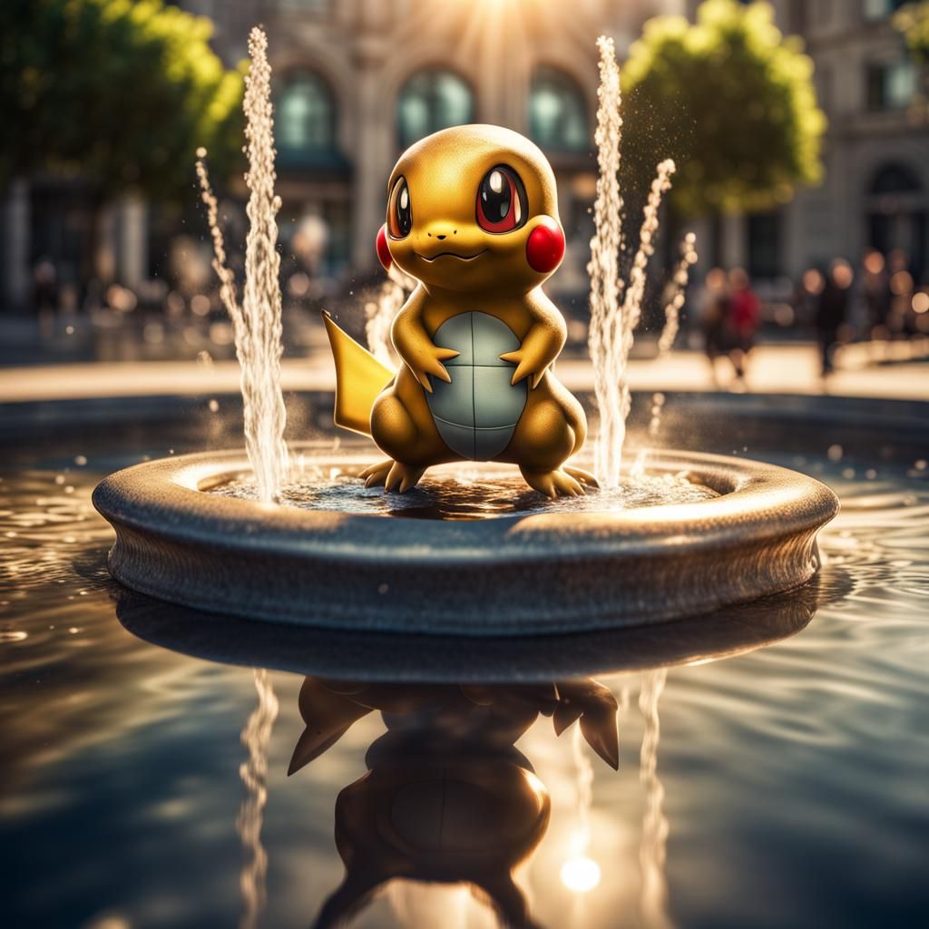 Pokémon Water Fountain - AI Generated Artwork - NightCafe Creator