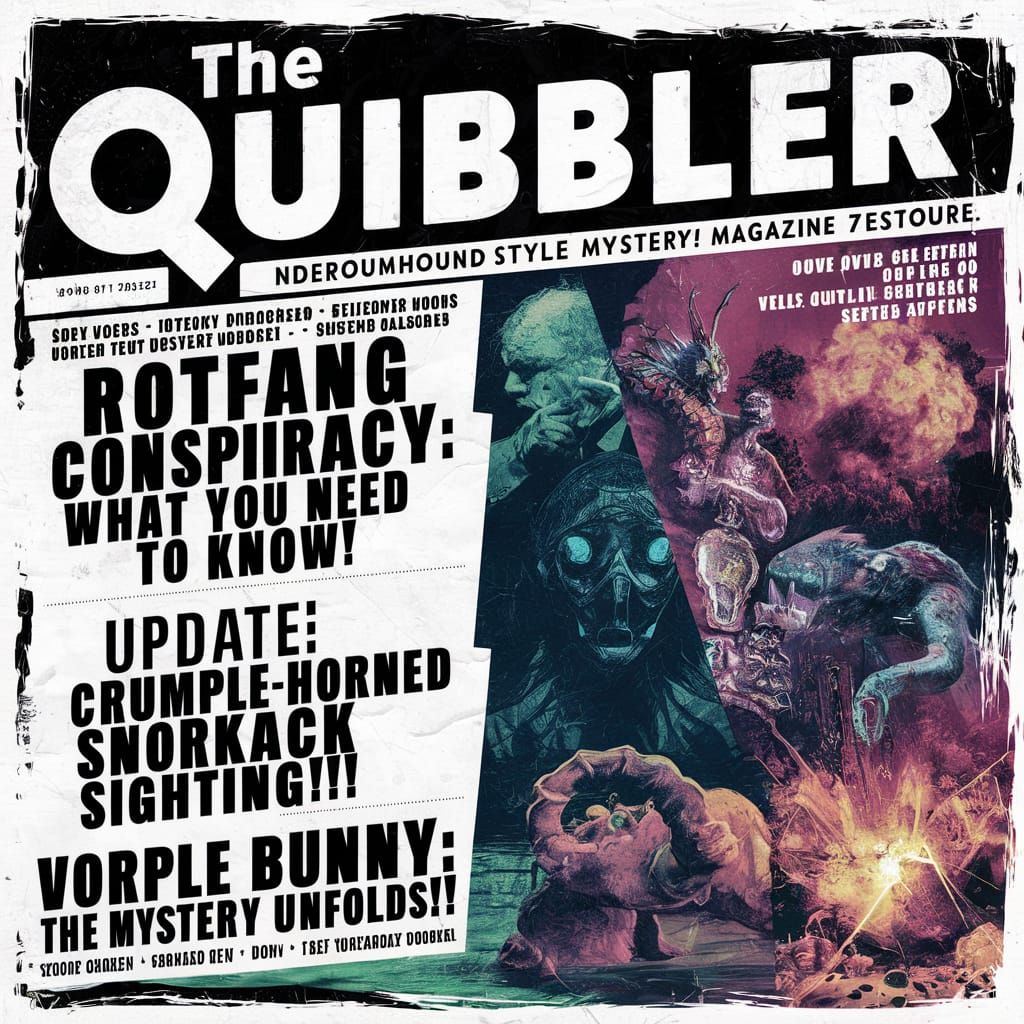 "The Quibbler" magazine cover, Underground 'zine-style, "Rotfang Conspiracy: What YOU Need to ...