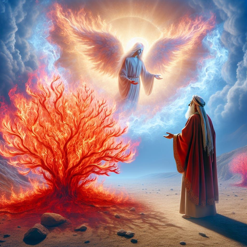 The Burning Bush - AI Generated Artwork - NightCafe Creator