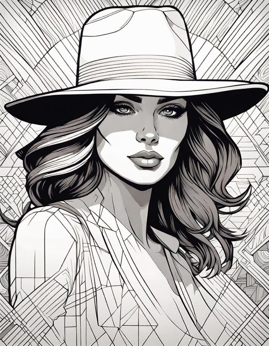 Line art Lady 1 - AI Generated Artwork - NightCafe Creator