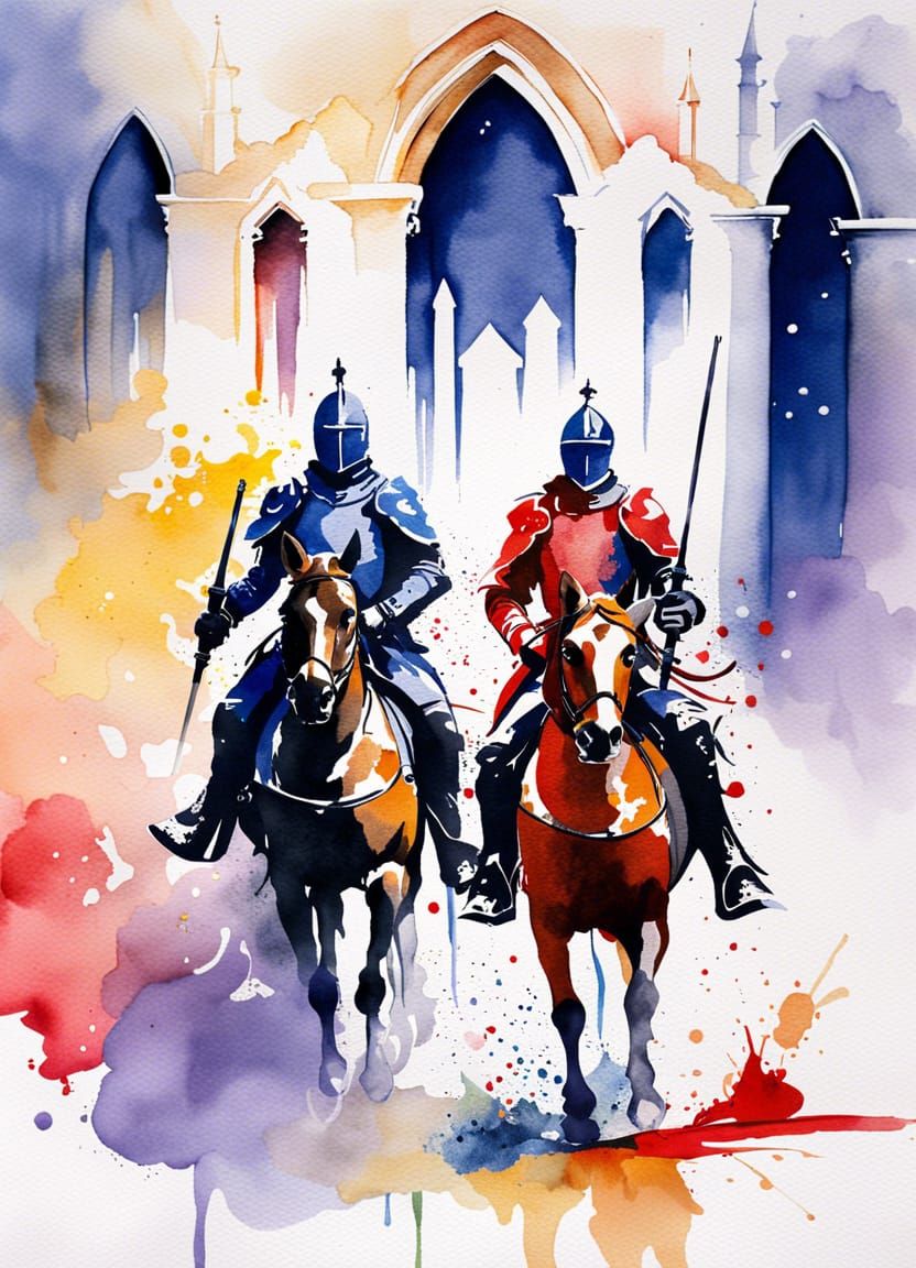 Splash art knights - AI Generated Artwork - NightCafe Creator