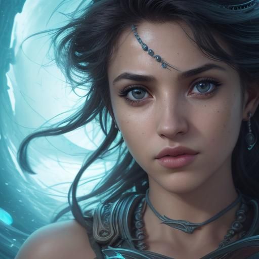 Kida Nedakh, Princess of Atlantis (as a brunette) - AI Generated ...