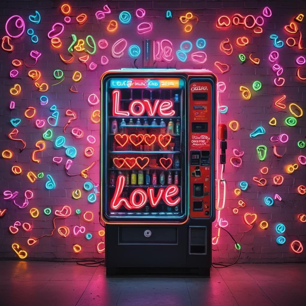 Vending Machine of Love - AI Generated Artwork - NightCafe Creator