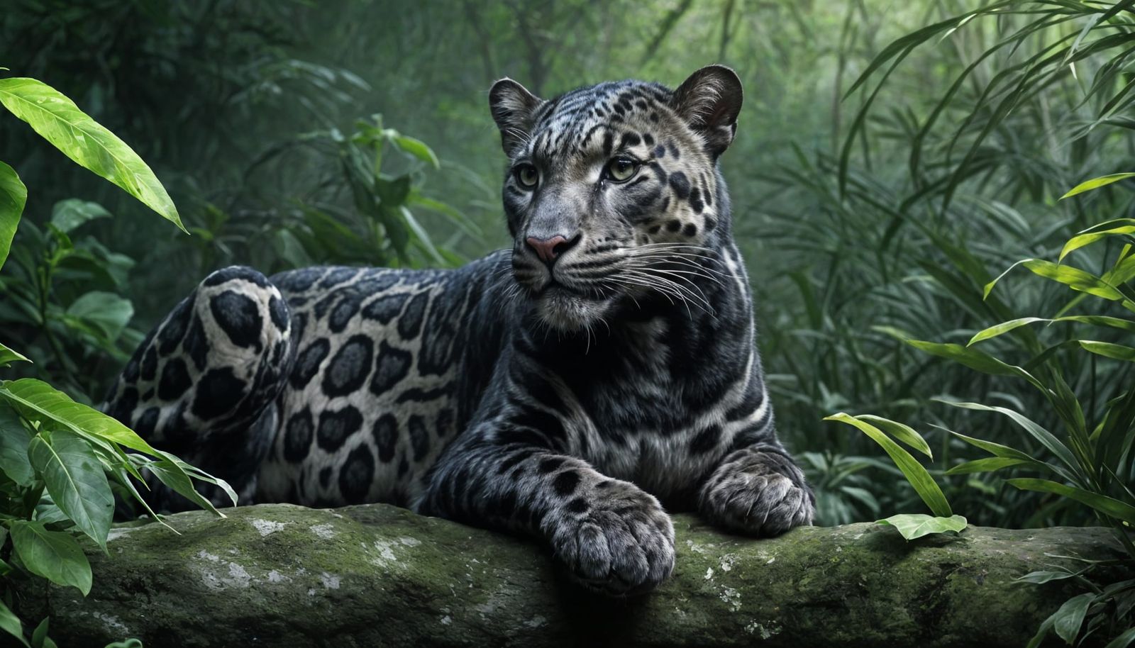 clouded leopard, black panther, - Realistic Jungle Leopard ...