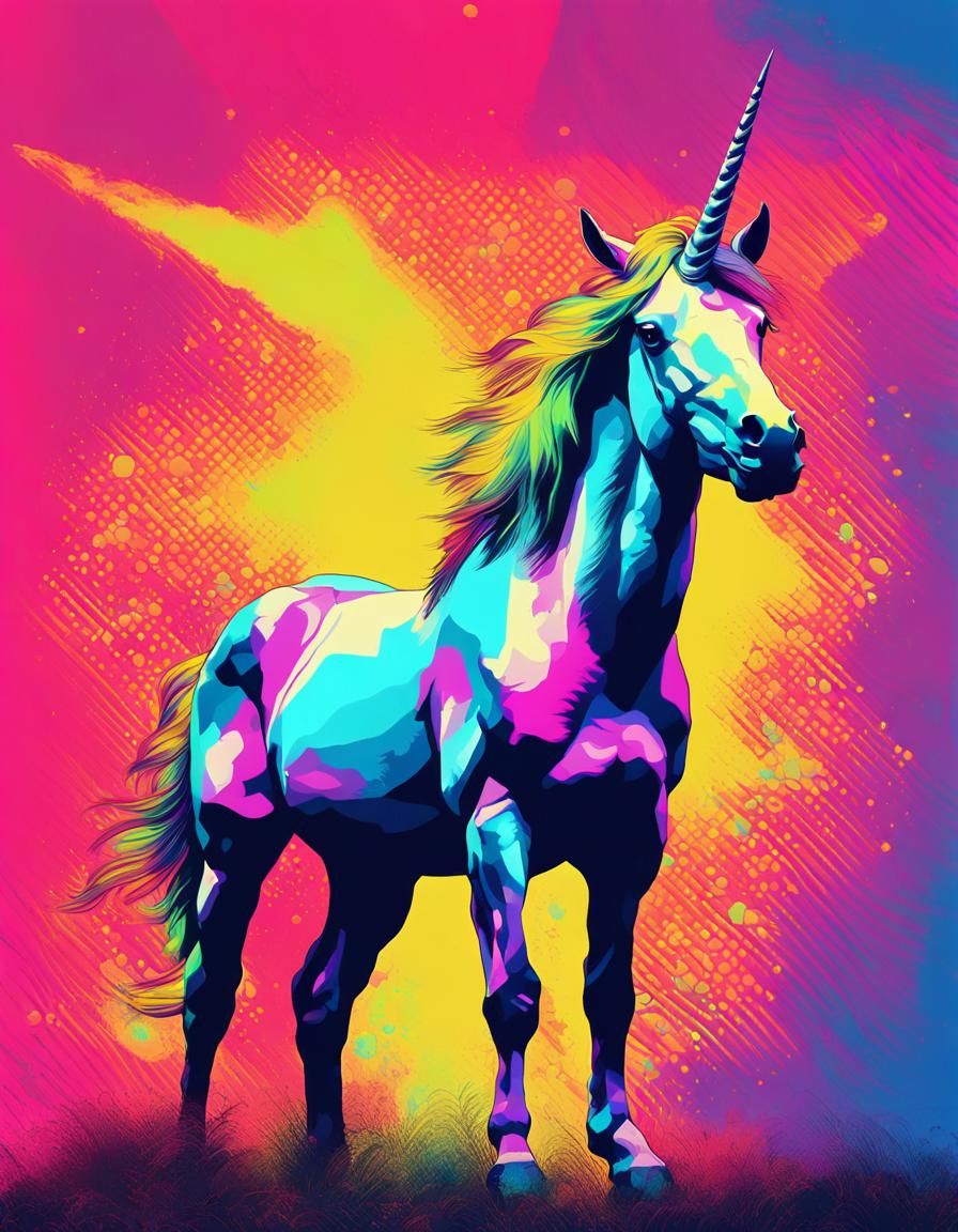 Pop Art Unicorn - AI Generated Artwork - NightCafe Creator