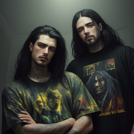 Moody Oil Painting of Scrim and Ruby in Smoke-Fill... - AI Art