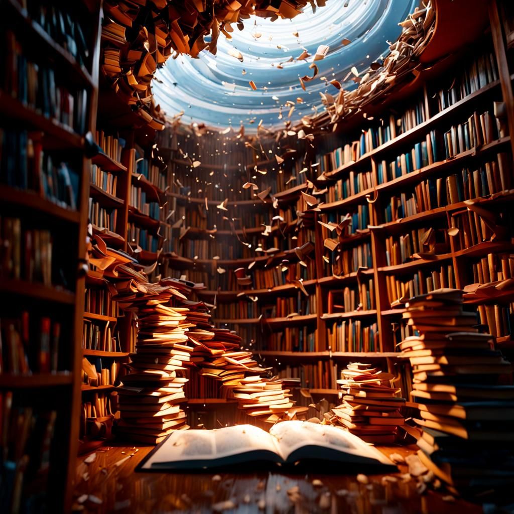 Chaos Library #3 - AI Generated Artwork - NightCafe Creator