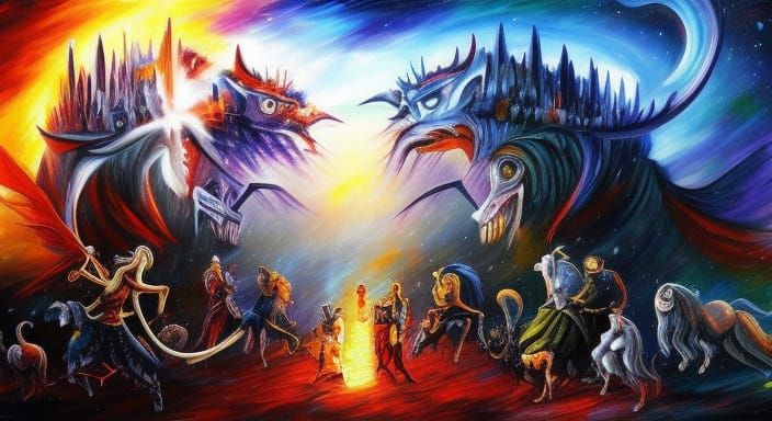 "gypsy magic battle in Post-apocalyptic Canyon" by Pino Deani Tim ...